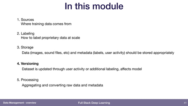 Data Management - Full Stack Deep Learning | PDF