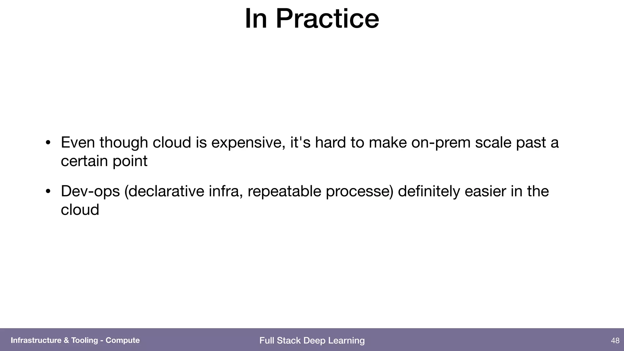 Infrastructure and Tooling - Full Stack Deep Learning | PPT