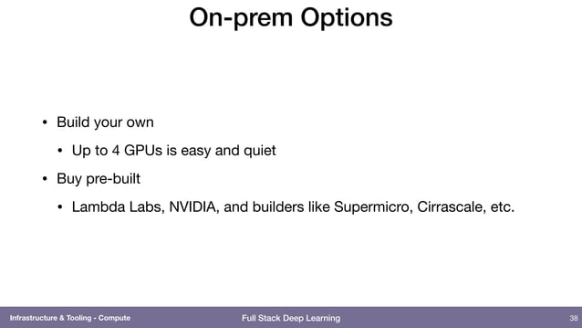 Infrastructure And Tooling Full Stack Deep Learning Ppt