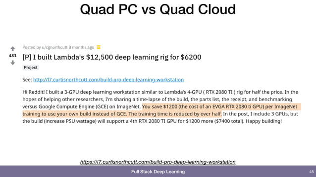 Infrastructure and Tooling - Full Stack Deep Learning | PPT