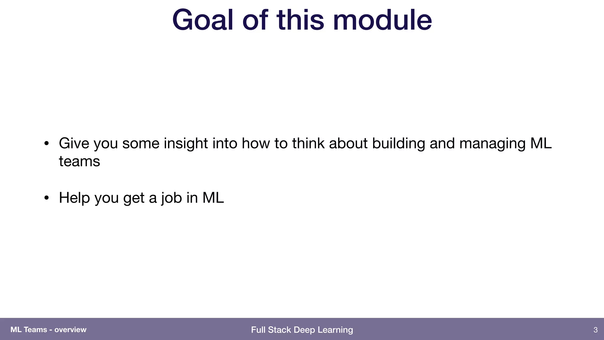 Machine Learning Teams - Full Stack Deep Learning | PPT