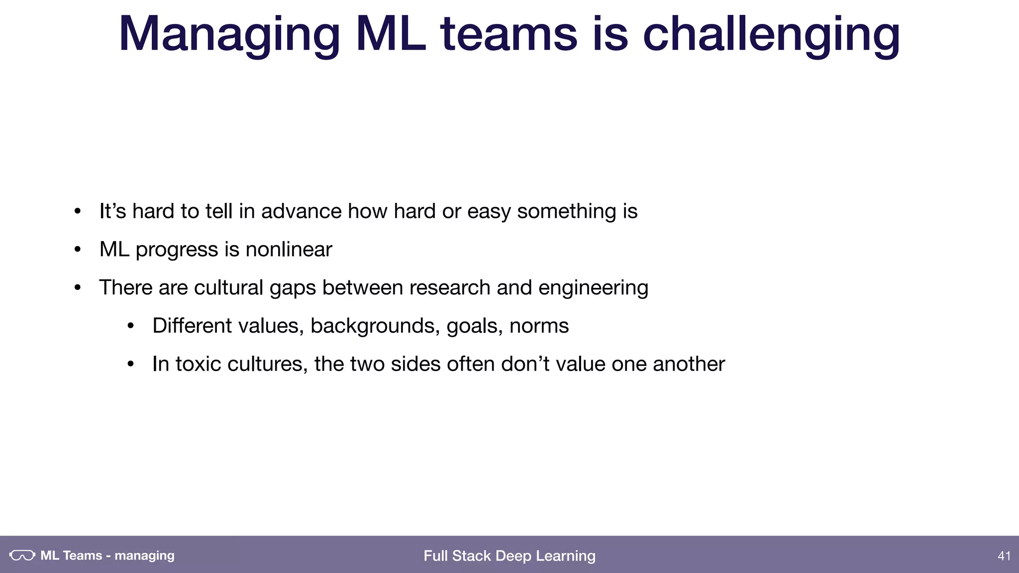 Machine Learning Teams - Full Stack Deep Learning | PPT