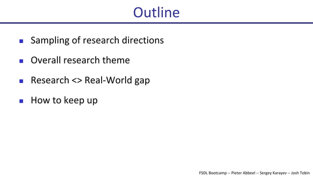 Research Directions - Full Stack Deep Learning | PPT