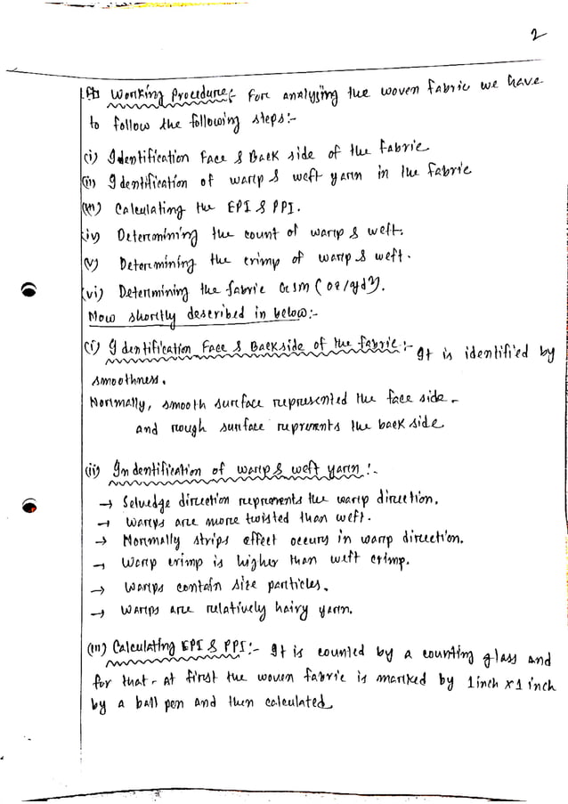 Fsd lab 01 study on woven fabric analysis | PDF