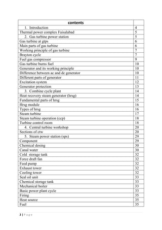 Genco power plant Faisalabad | PDF