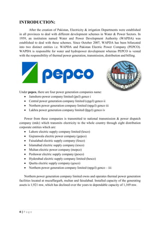 Genco power plant Faisalabad | PDF