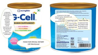 Food for special dietary use labelling | PPTX