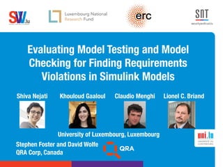 Evaluating Model Testing and Model Checking for Finding Requirements ...