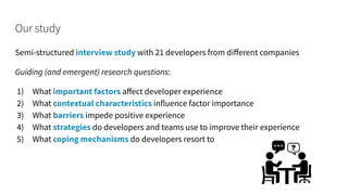 An Actionable Framework for Understanding and Improving Developer ...