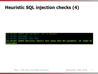 Heuristic methods used in sqlmap | PDF
