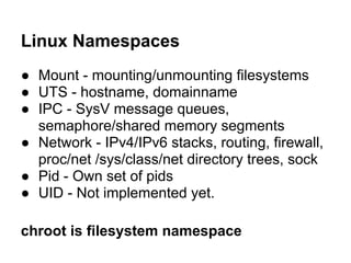 Security of Linux containers in the cloud | PPT