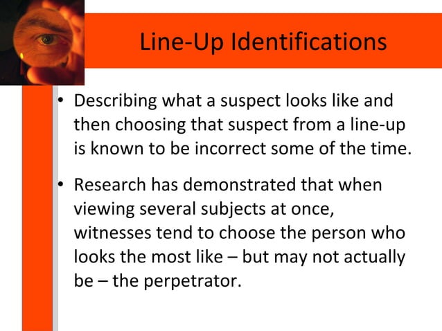 Forensics-eyewitness notes | PPT