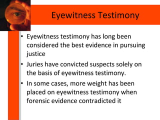 Forensics-eyewitness notes | PPT