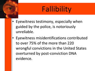Forensics-eyewitness notes | PPT