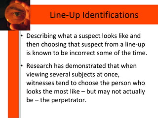 Forensics-eyewitness notes | PPT