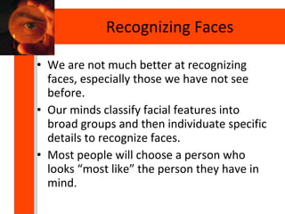 Forensics-eyewitness notes | PPT