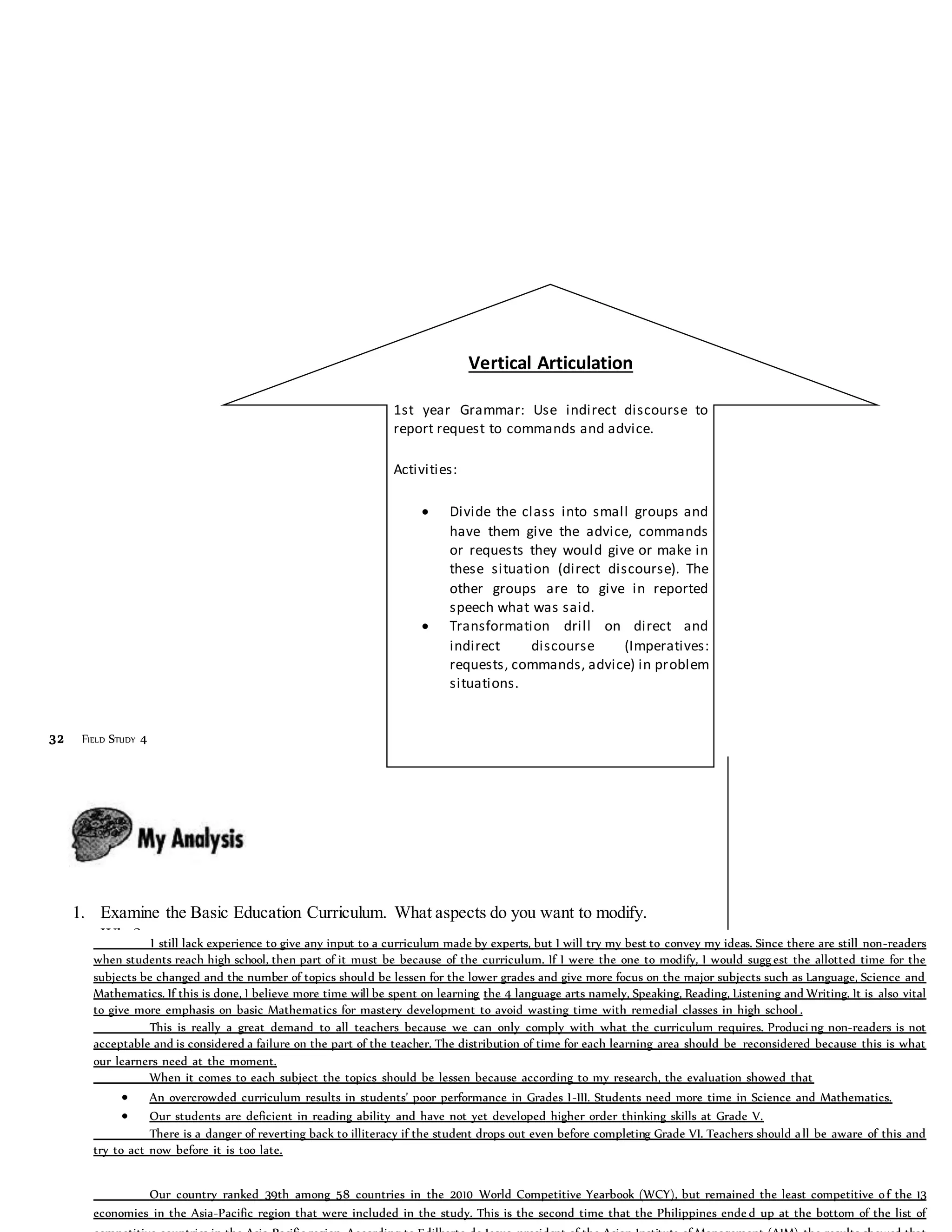 Field Study 4 Exploring the Curriculum | DOCX