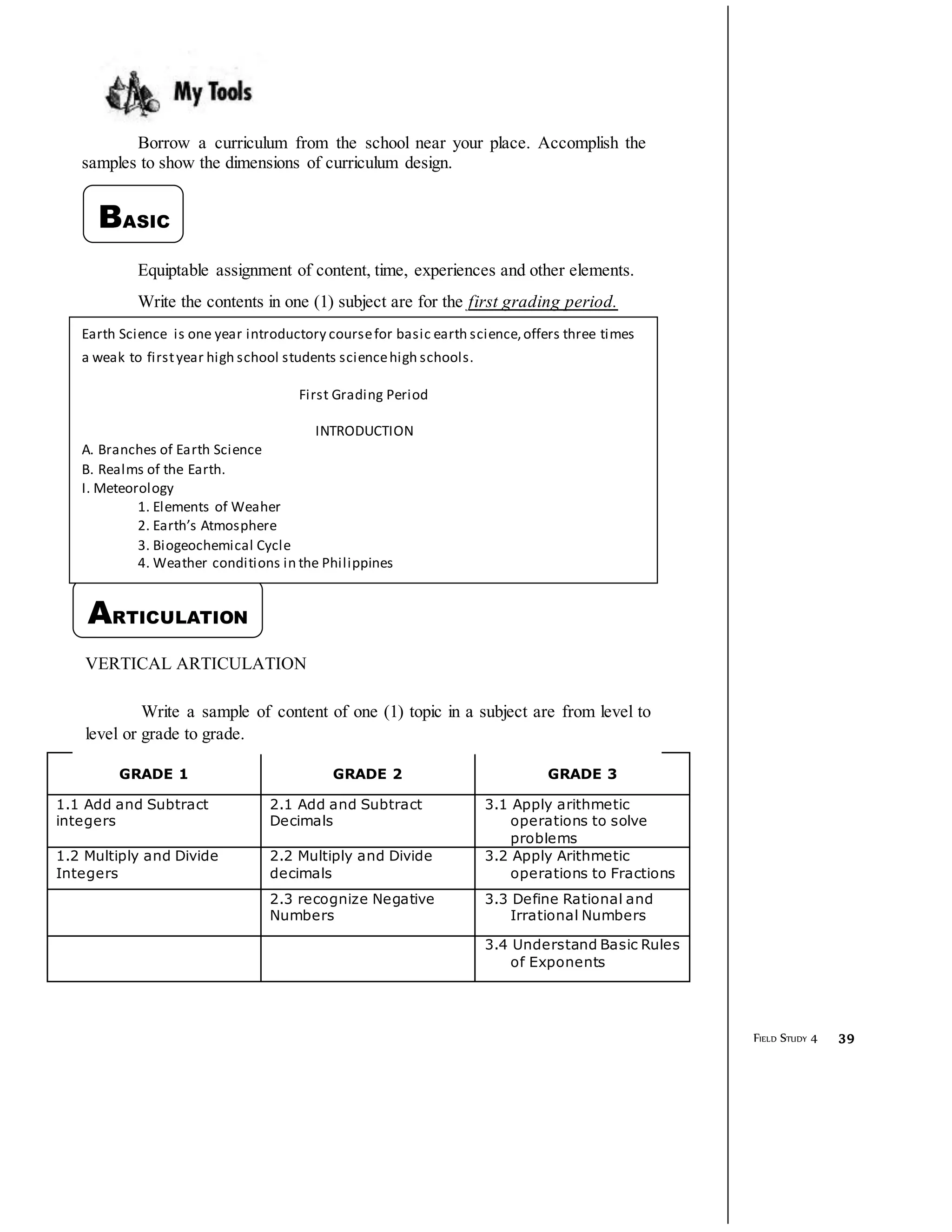 Field Study 4 Exploring the Curriculum | DOCX