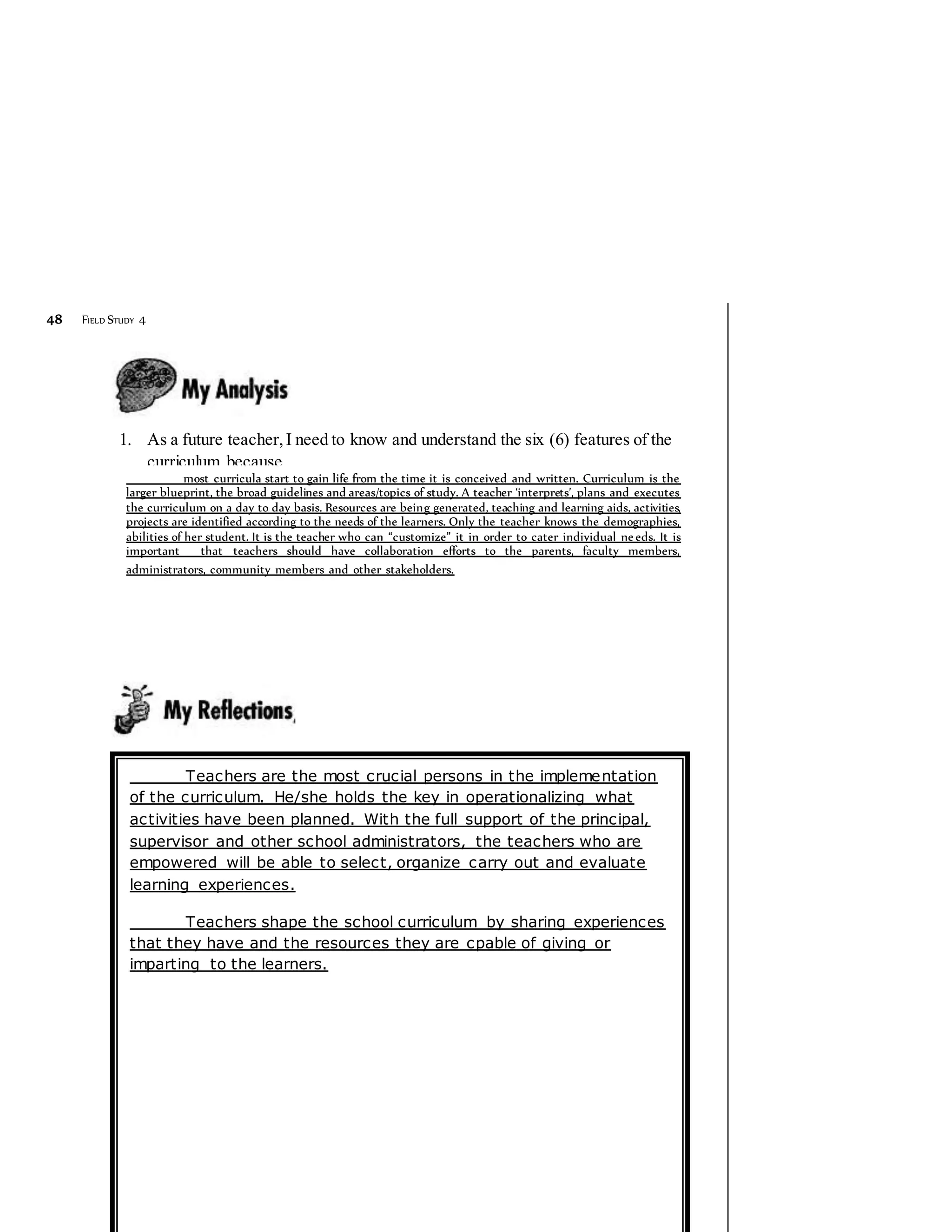 Field Study 4 Exploring the Curriculum | DOCX