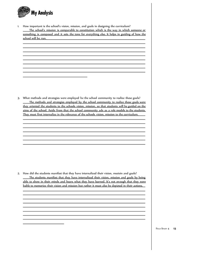 Field Study 4 Exploring the Curriculum | DOCX