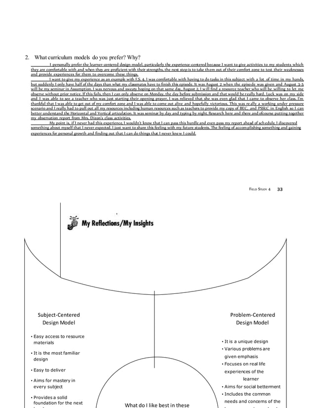 Field Study 4 Exploring the Curriculum | DOCX