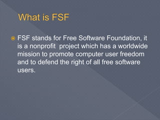 Fsf philosophy | PPT