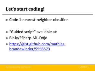 FSharp and Machine Learning Dojo | PPT
