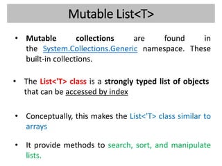 F sharp lists & dictionary | PPT