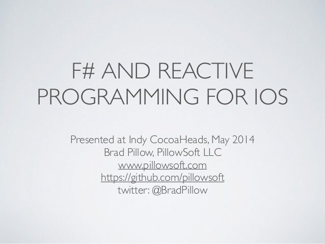 F# and Reactive Programming for iOS