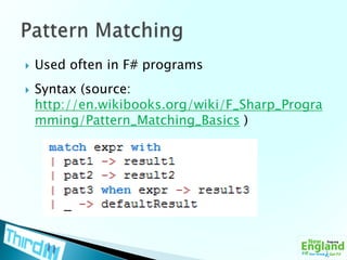 Introduction to F# | PPTX | Programming Languages | Computing