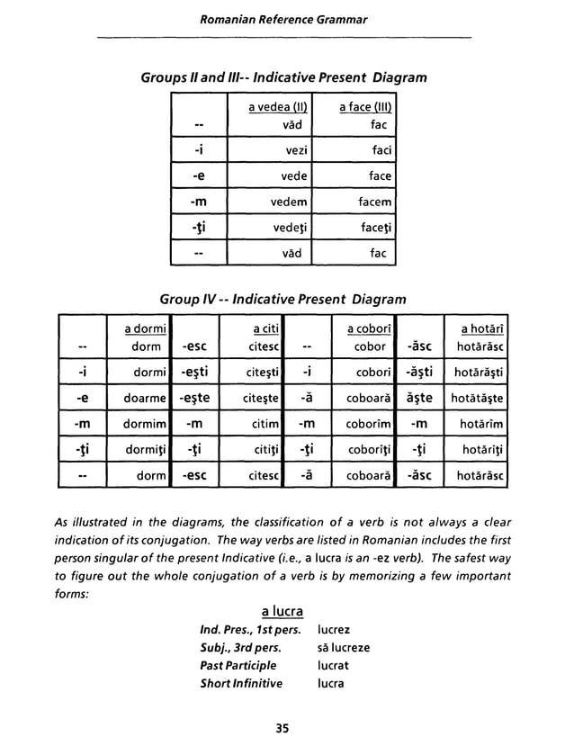 Romanian Reference Grammar | PDF