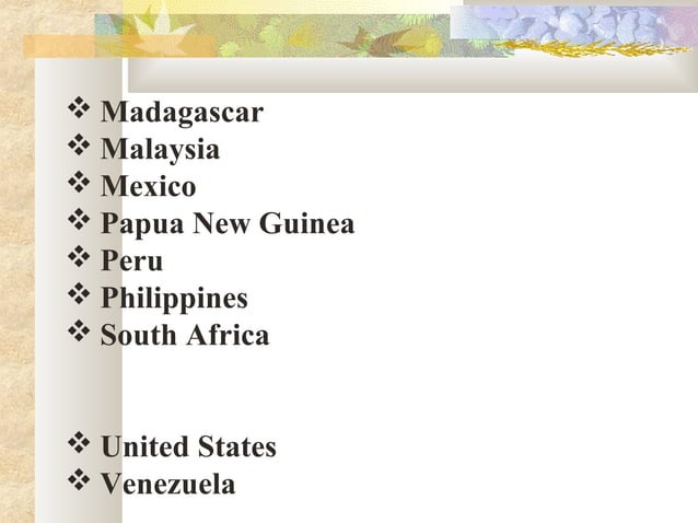 Mega Biodiverse Countries | PPT | South America Travel | Travel Locations