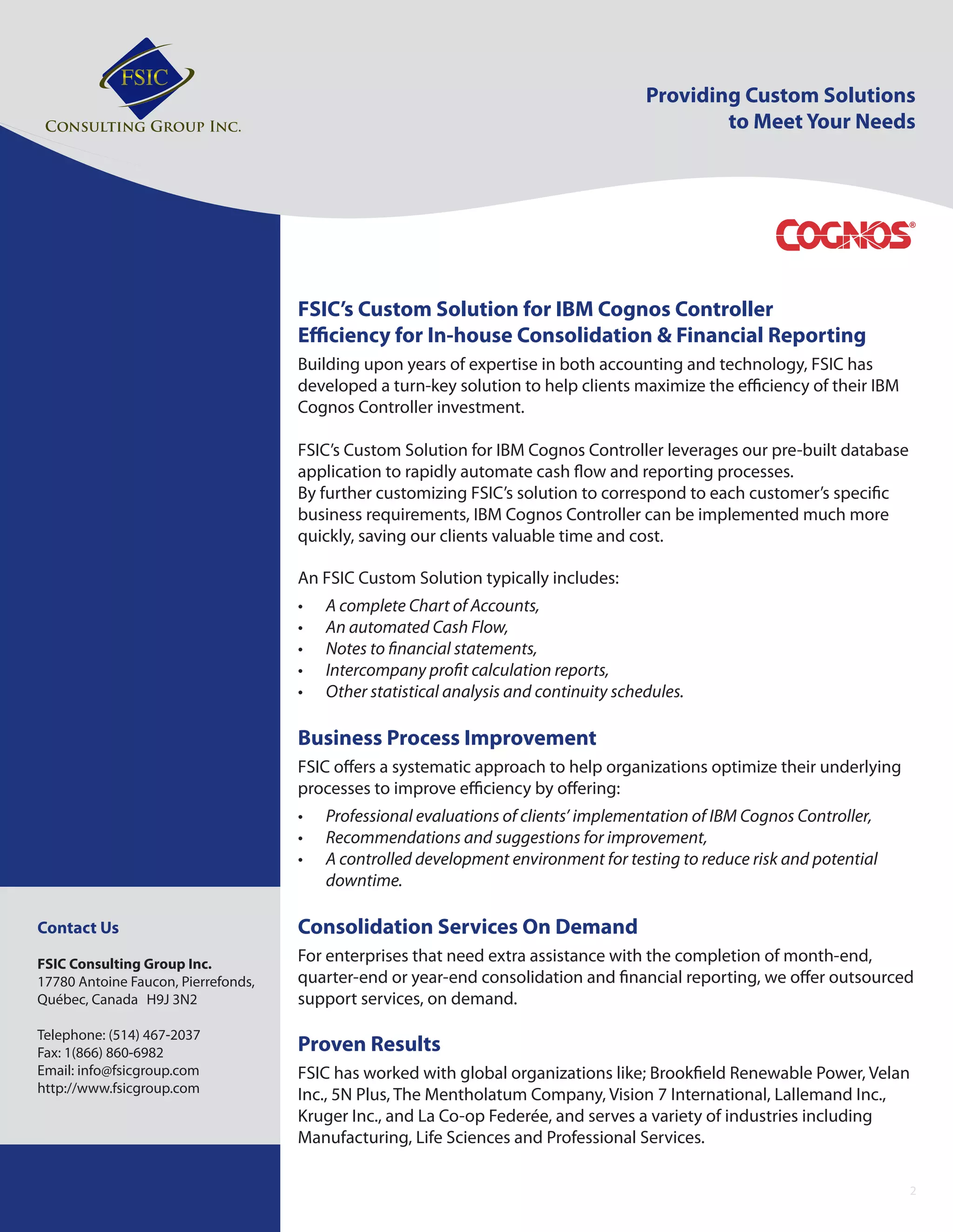 Fsic corporate overview | PDF