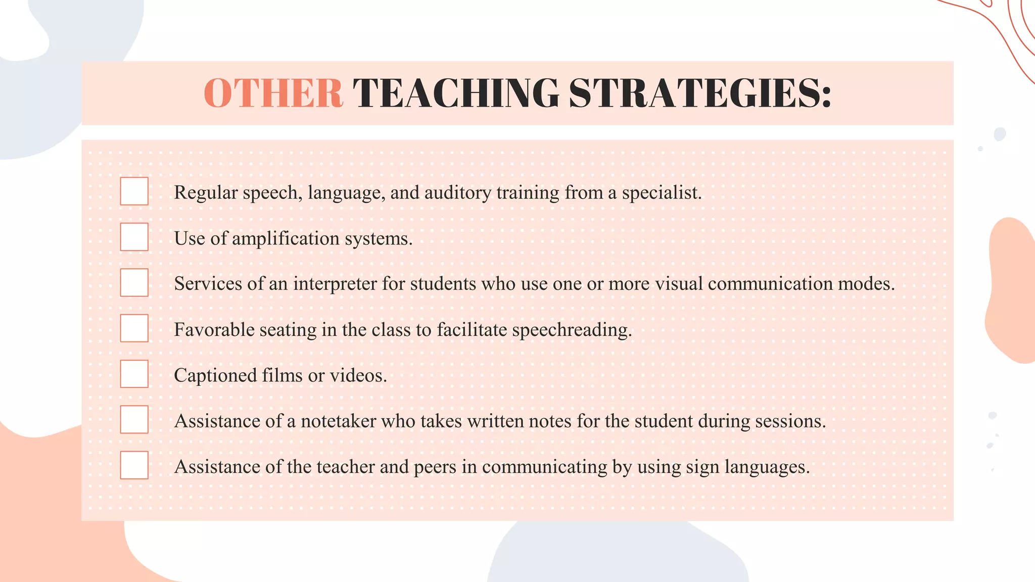 Hearing Impairment in Special Education | PPTX | Ear, Nose and Throat ...