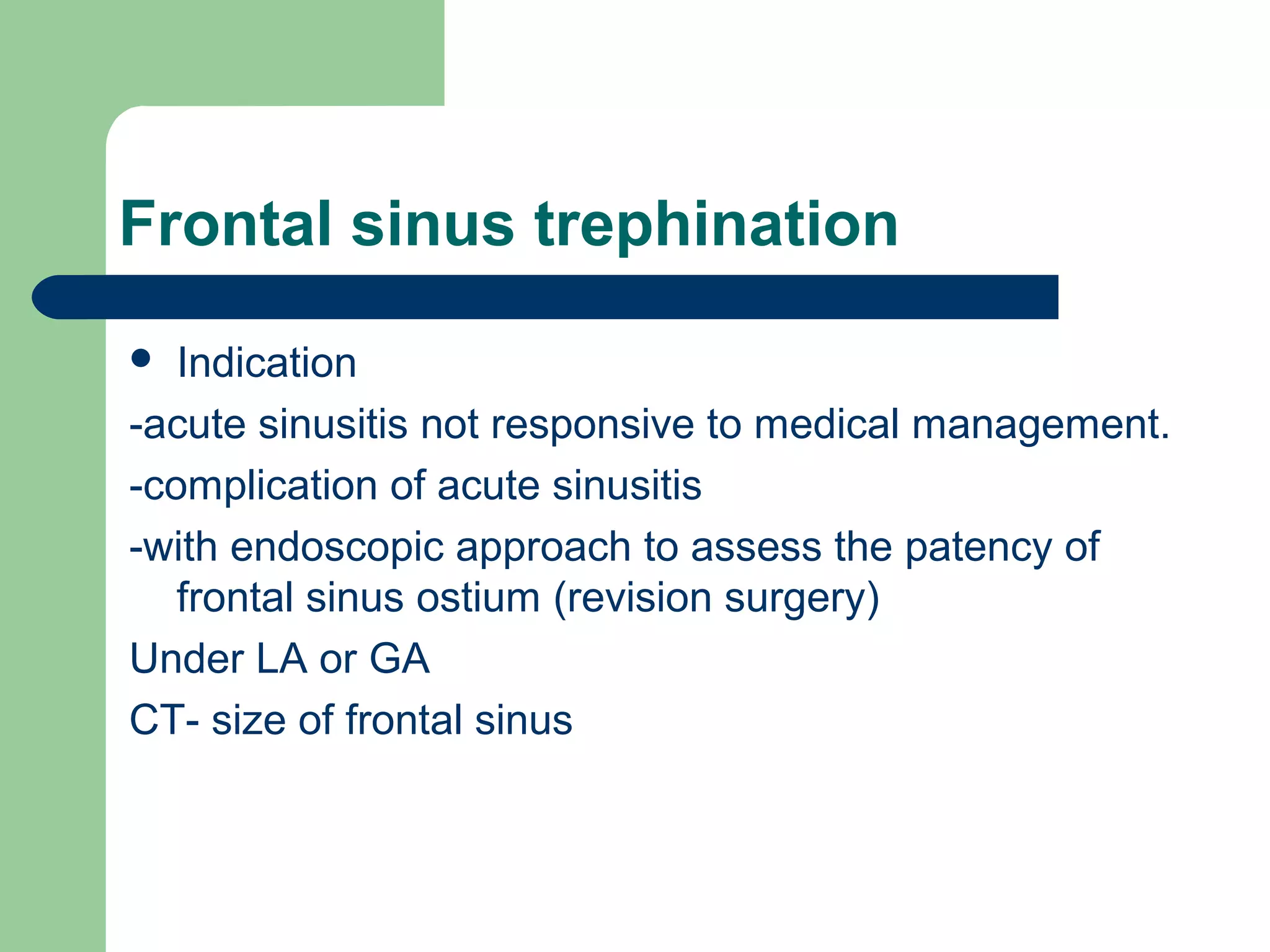 surgical management of sinusitis | PPT