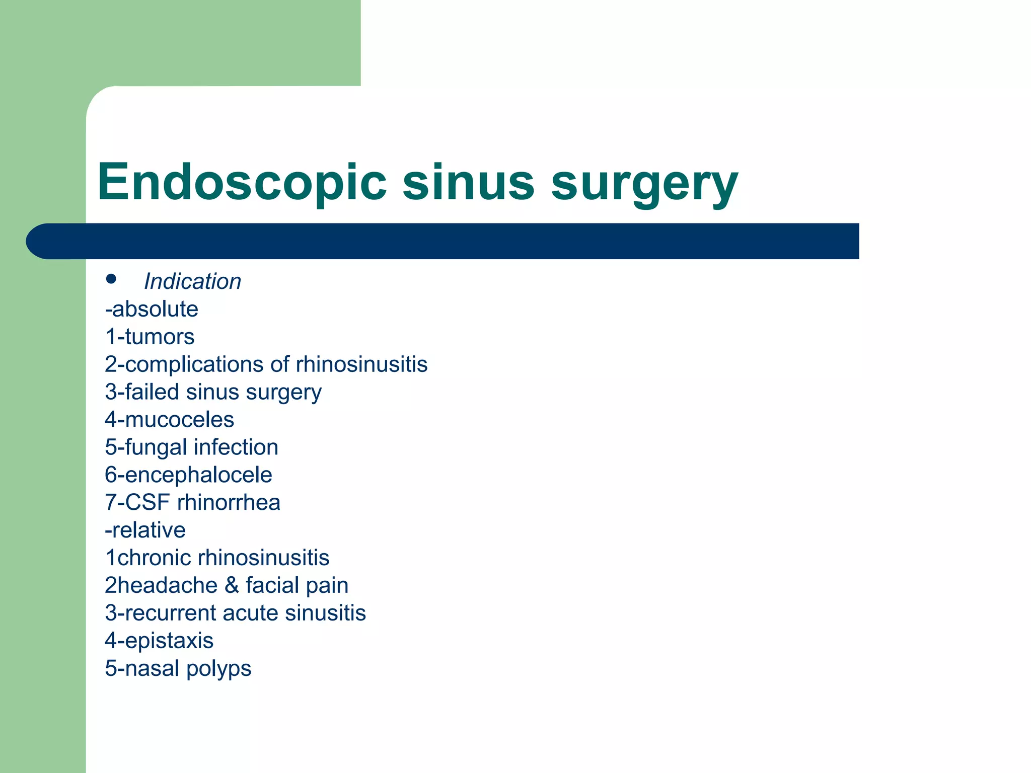surgical management of sinusitis | PPT