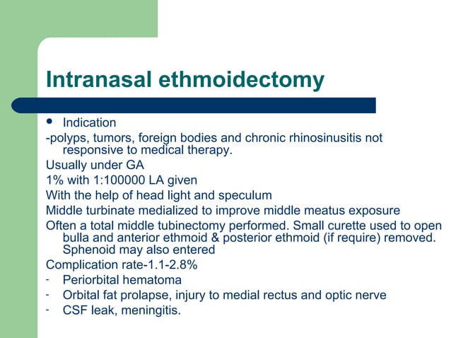surgical management of sinusitis | PPT | Death, Injury, or Military ...