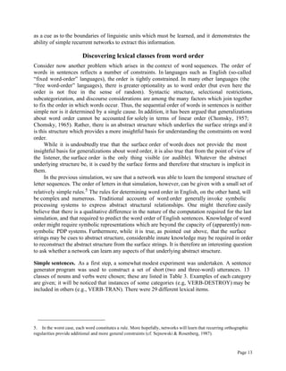 Finding Structure in Time NEURAL NETWORKS | PDF