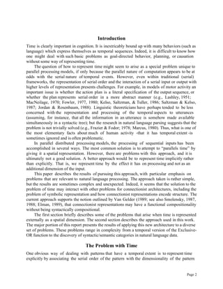 Finding Structure in Time NEURAL NETWORKS | PDF