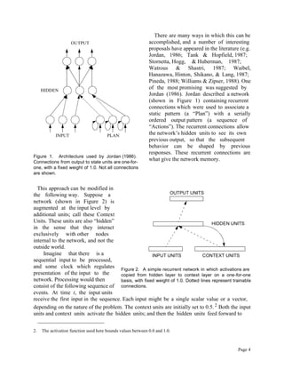 Finding Structure in Time NEURAL NETWORKS | PDF