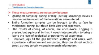 Well logging and formation evaluation | PPTX
