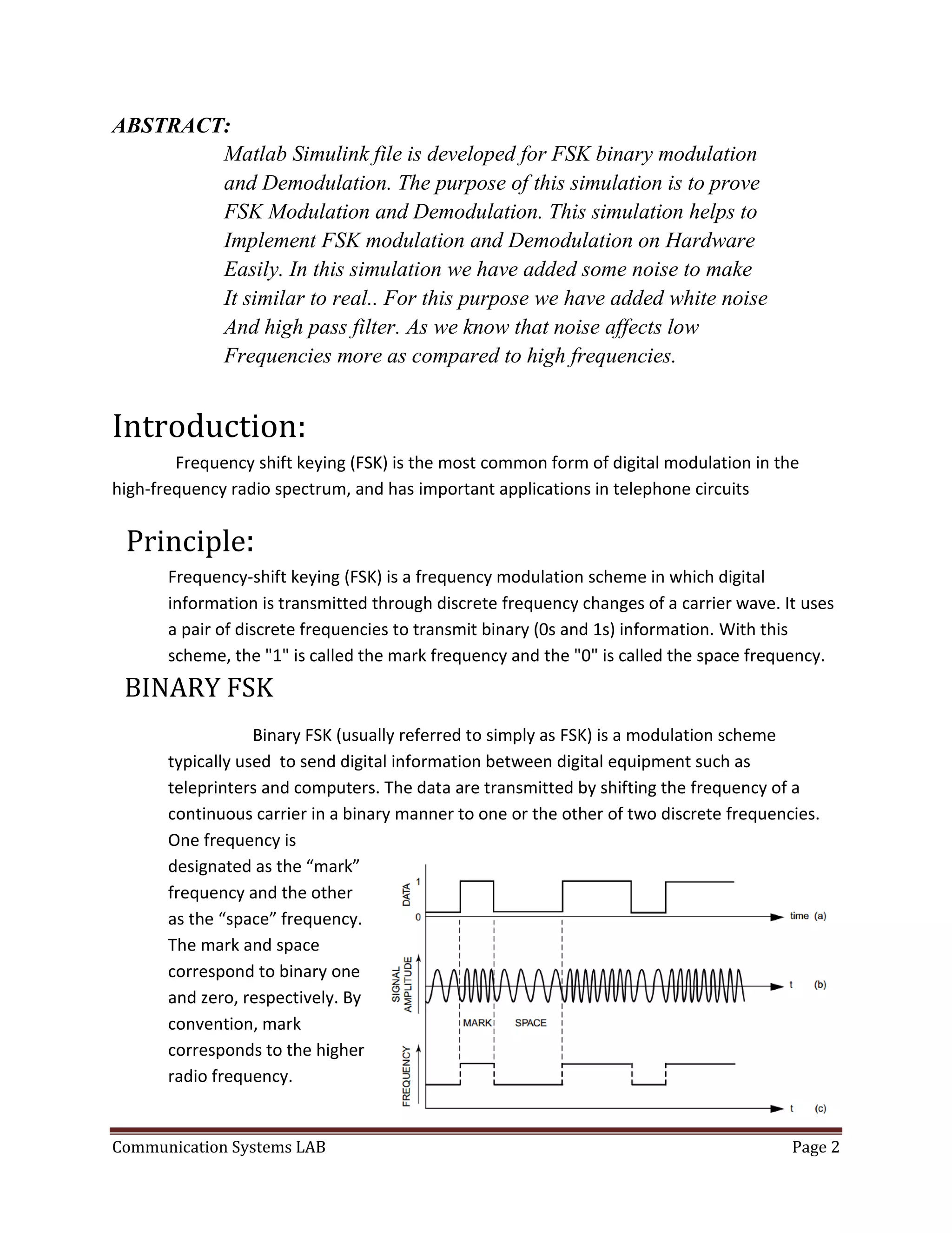 Fsk modulation and demodulation | PDF