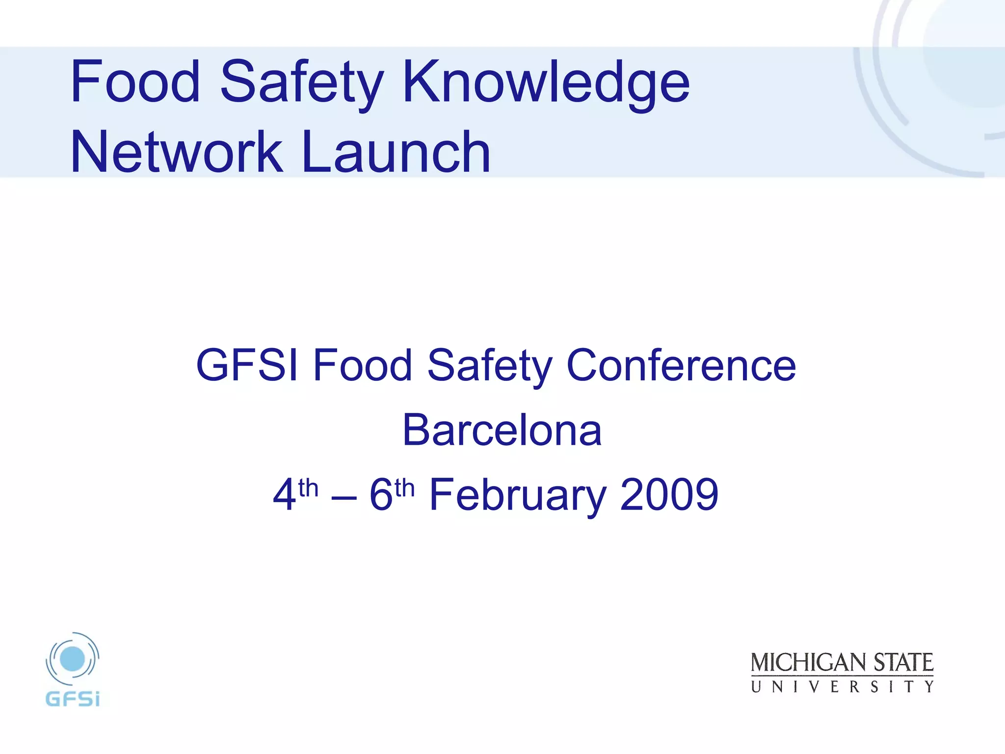 The Food Safety Knowledge Network | PPT