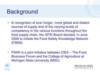 The Food Safety Knowledge Network | PPT