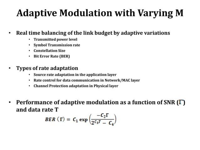 Resource Allocation Using Ask Fsk And Psk Modulation Techniques With Varying M Ppt