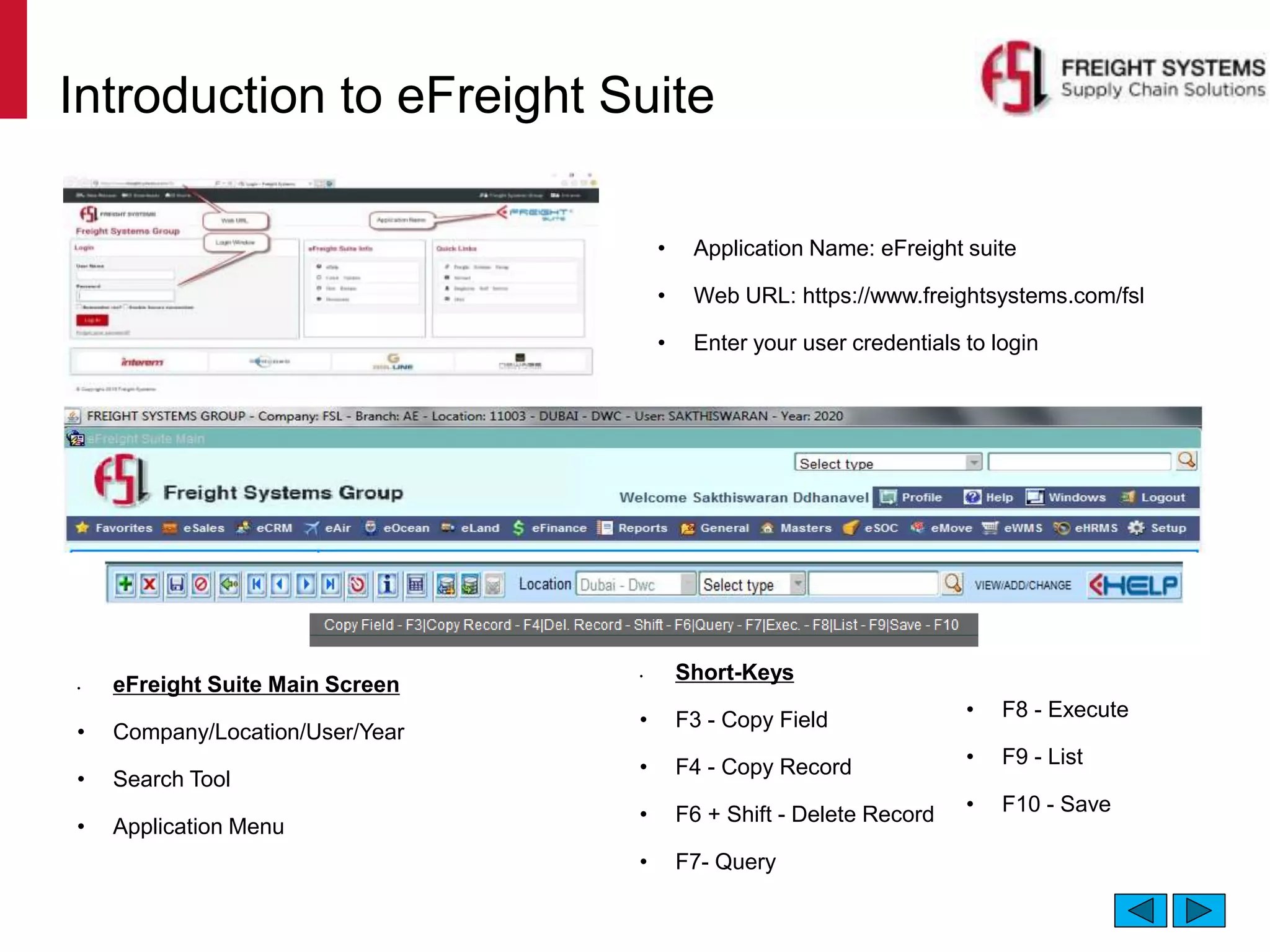 FSL Ocean Export Documentation v2.1 | PPTX