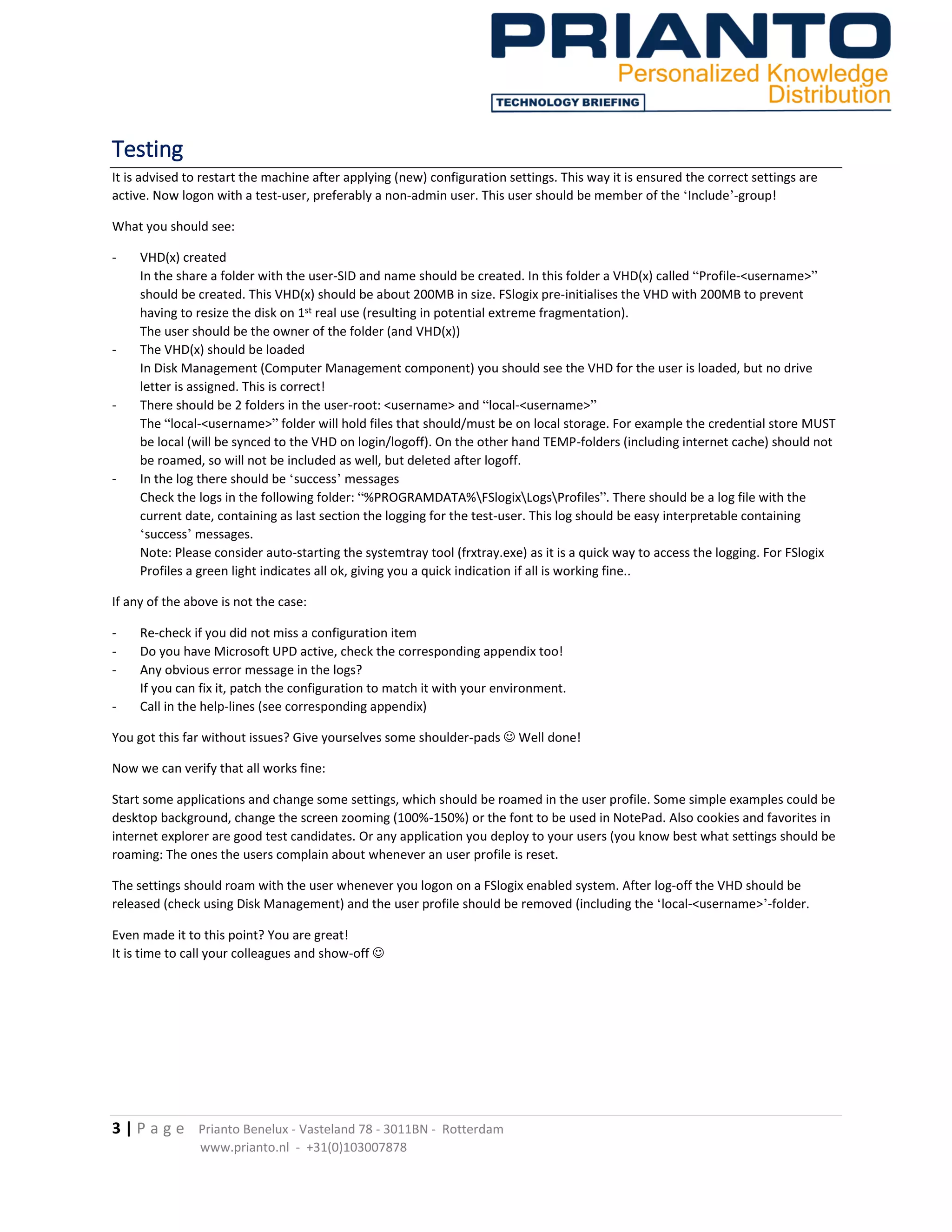 FSlogix Profiles POC Guide (version 1.0) | PDF
