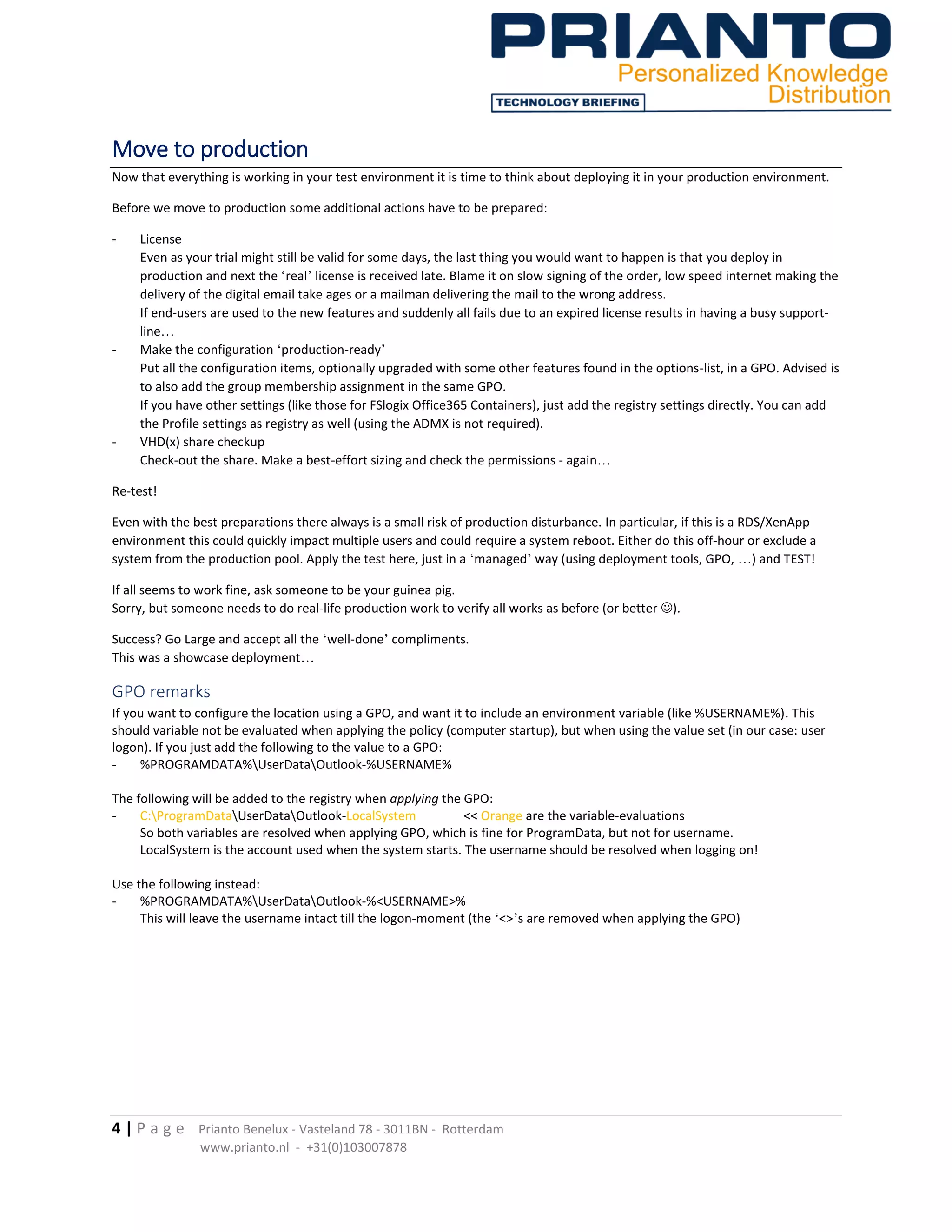 FSlogix Profiles POC Guide (version 1.0) | PDF