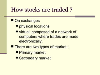Basics of Stock Market | PPT