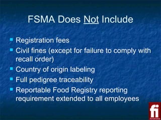 Food Safety Modernization Act: for importers | PPT | Business ...